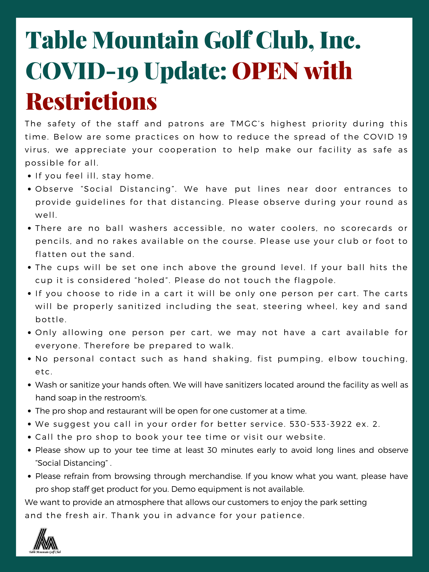 Welcome to Table Mountain Golf Course - Table Mountain Golf Club